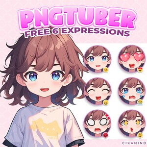 PNG Tuber | Casual Girl PNG Tuber for Streaming Game Fun | Get 6 ...