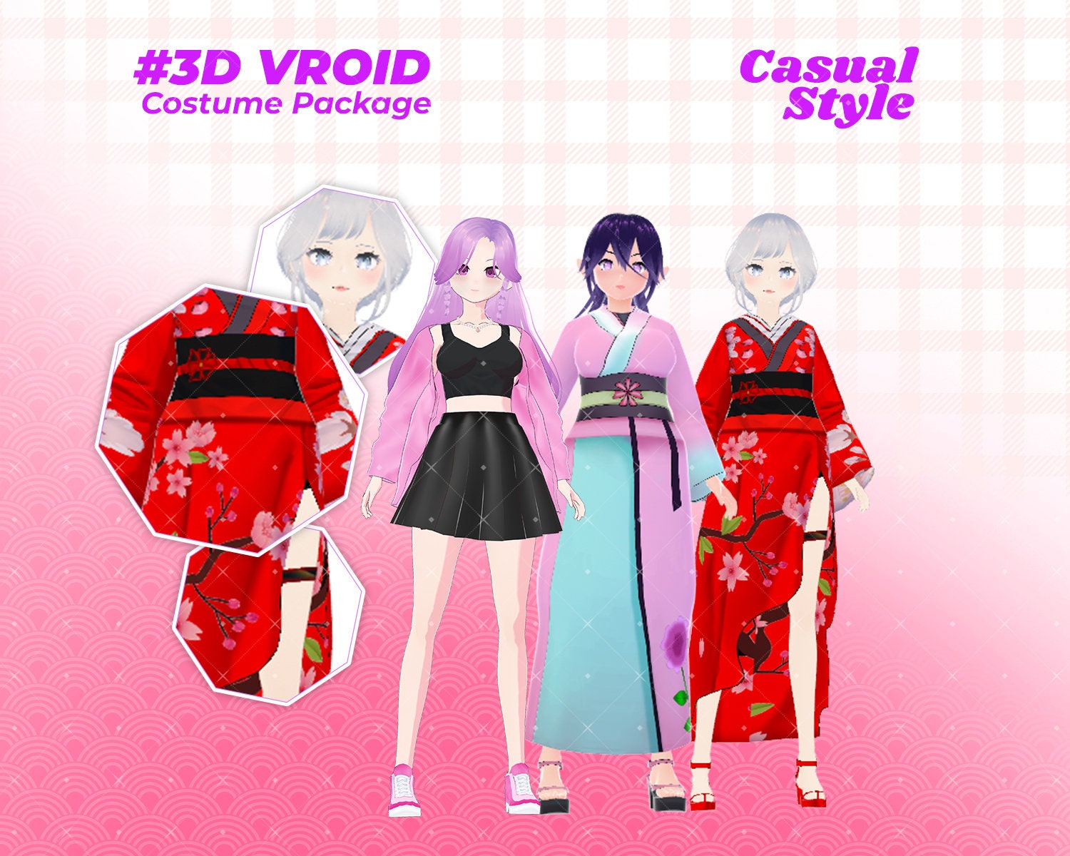 Vroid Clothing Pack Vroid Outfit Cosplay Costume Vroid - Etsy