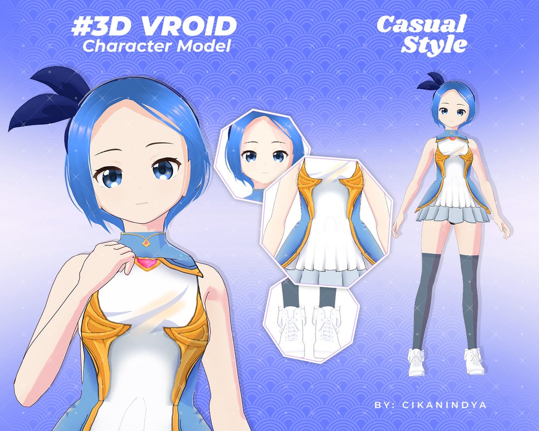 3D Vroid Character, 3d Model Commission, Vroid, 3D Modelin Mesmerizing ...