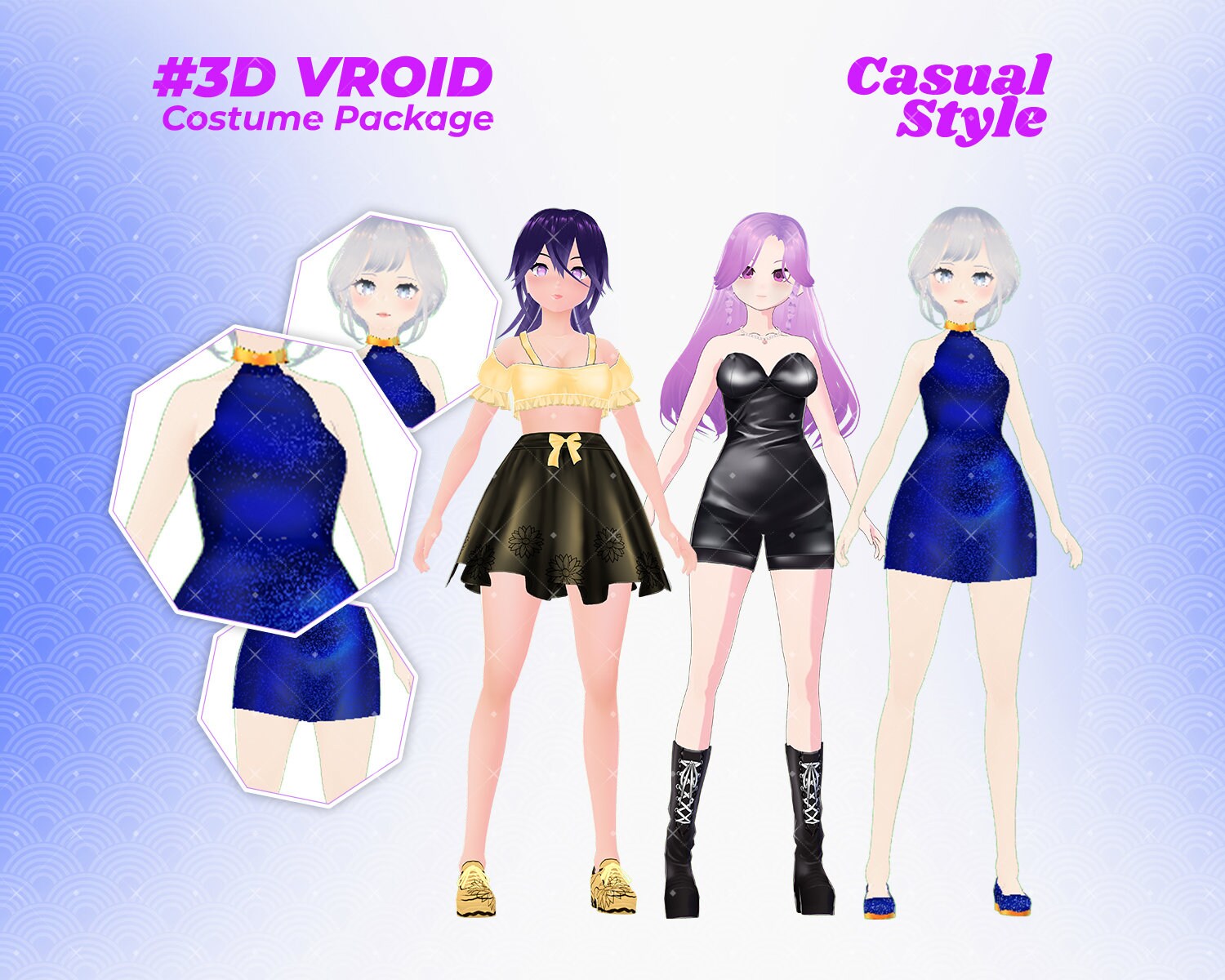 Vroid Clothing Pack, Clothes, Avatar Fashion, Virtual World Outfits ...