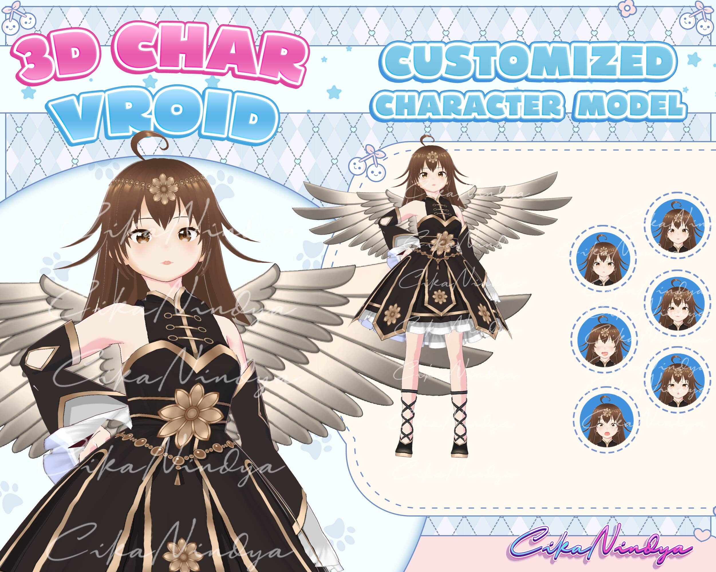 3D Vroid Character 3d Model Vtuber Model Free Virtual - Etsy Australia