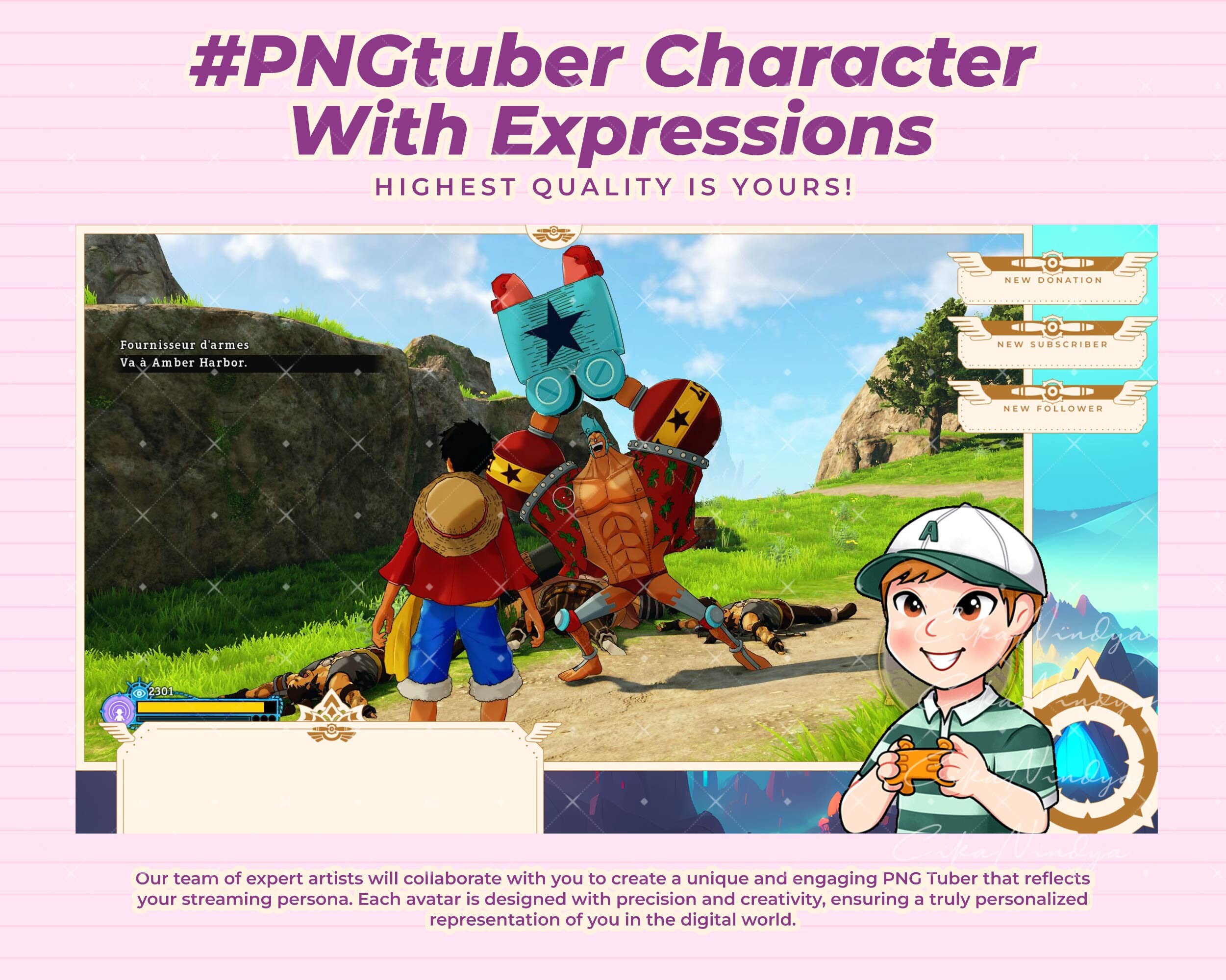 Professional PNG Tuber Graphic for Streamers Pngtuber - Etsy
