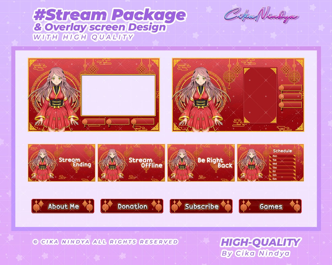 Overlay Stream Pack, Virtual Reality, Vtuber Overlay - Streaming ...