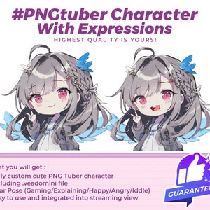 PNG Tuber Model With Futuristic Chibi Girl for Streams PNG Tuber, Png ...