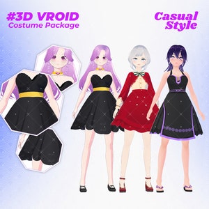 Vroid Clothing Pack, Vroid Fashion, 3D Clothing Bundle, Avatar Outfits ...