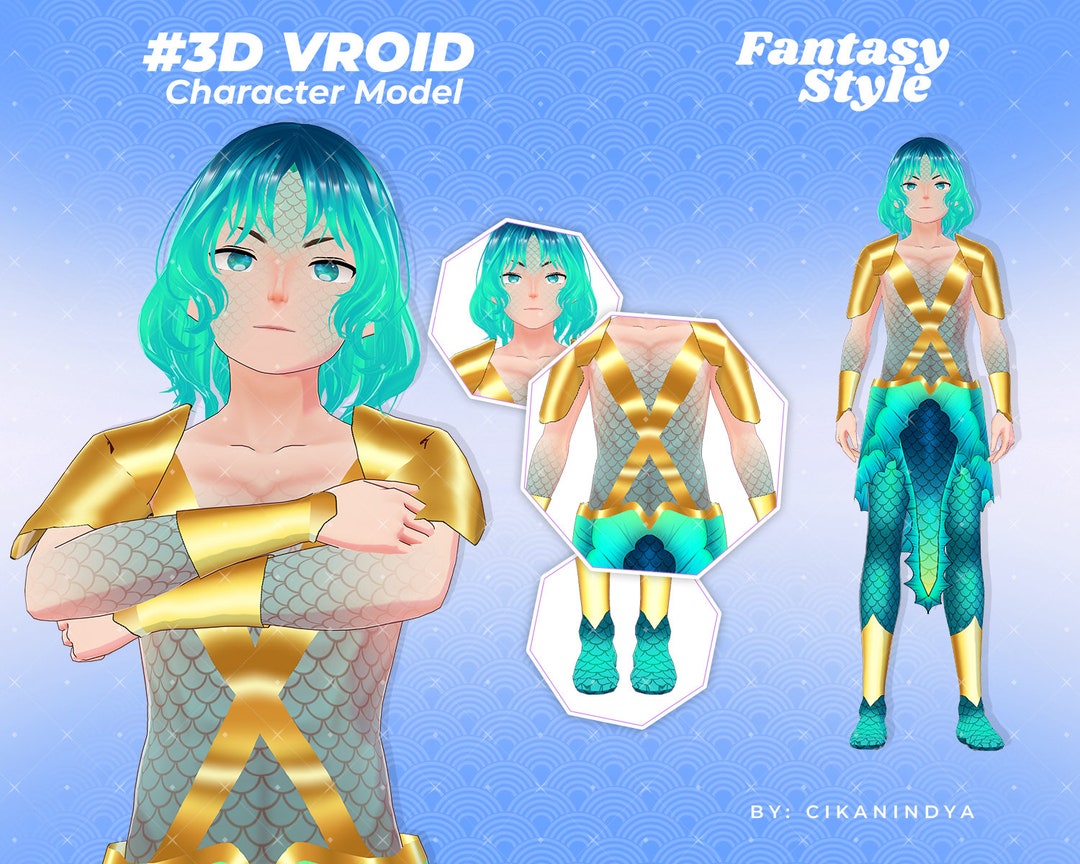 3D Vroid Vtuber Model: Fantasy Style, Stream-ready (.VRM File) - Etsy