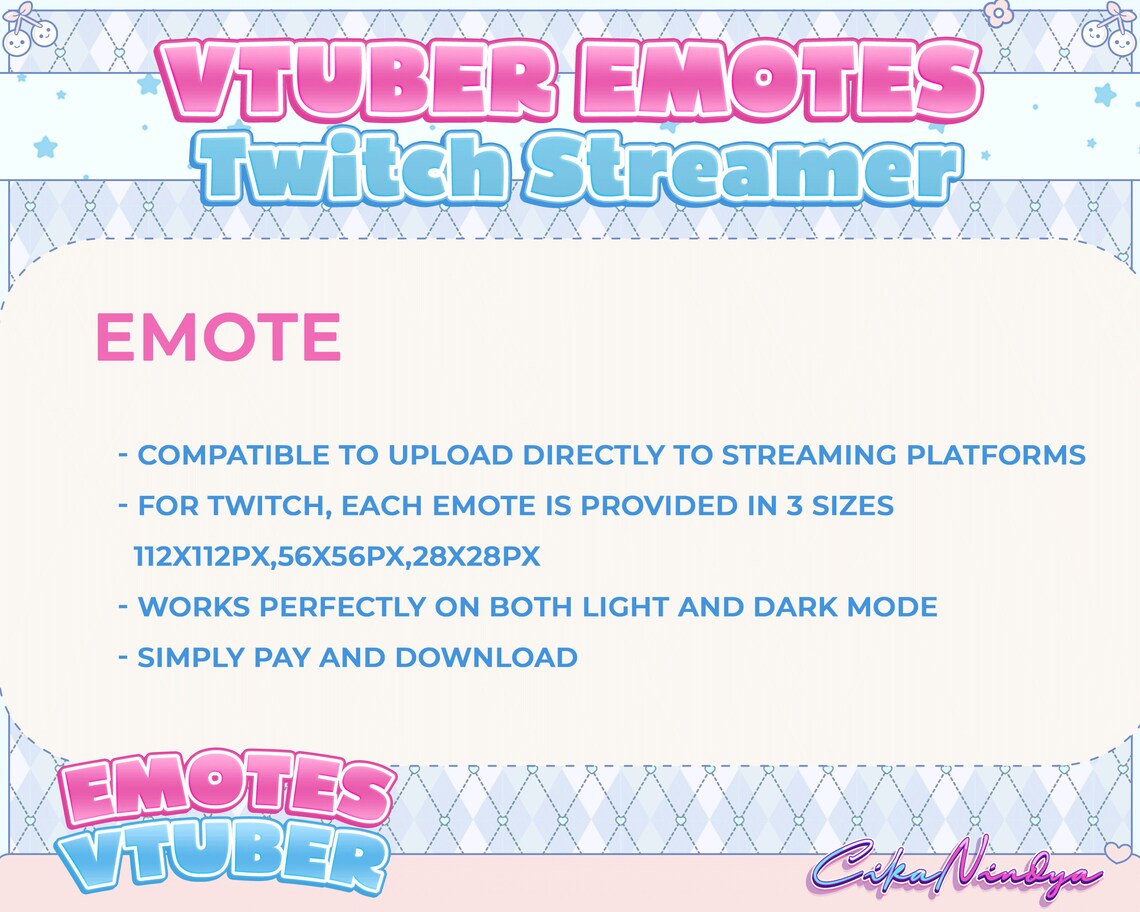 Vtuber Emote Chat Widget Raid Emote Game Emote Emote - Etsy