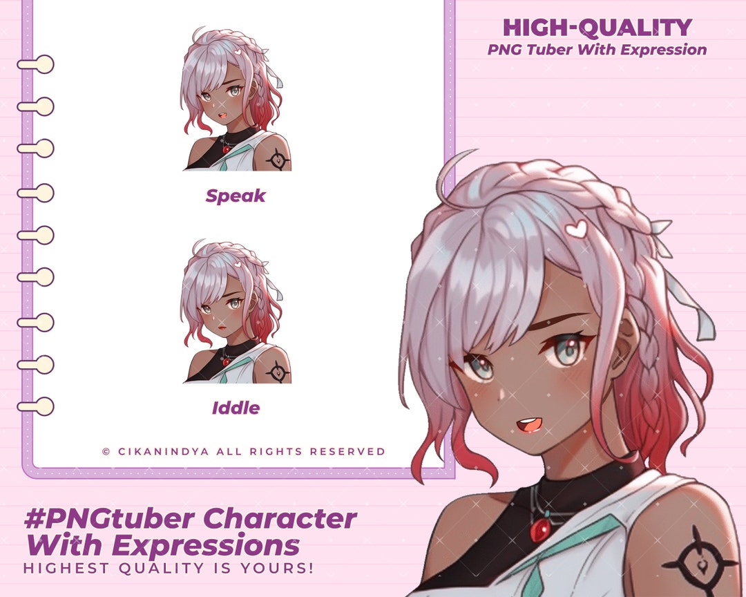 Pink Hair PNG Tuber Avatar: Streaming Character (veadomini File) - Etsy