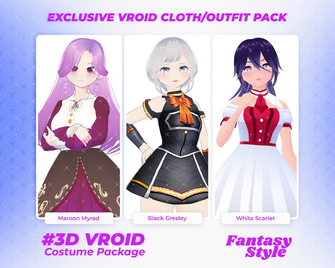 Cute Vroid Dress Like A Doll for Streaming Fashion - Vroid Clothing ...