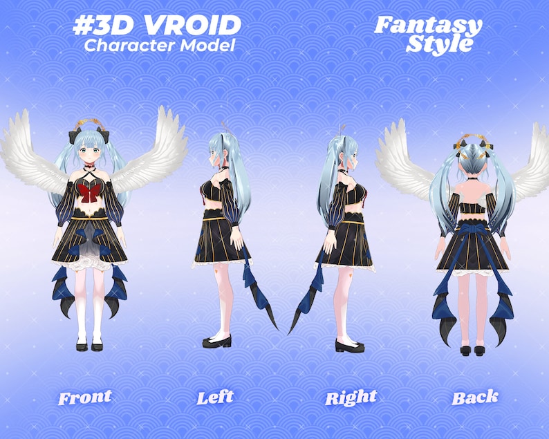 3D Vroid Character 3d Model Vtuber Model Free 3D Vtuber - Etsy