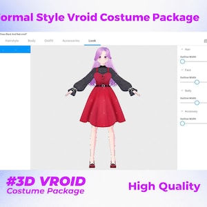 Stunning Formal Vroid Dresses Pack-vroid Clothing Pack, Stunning ...