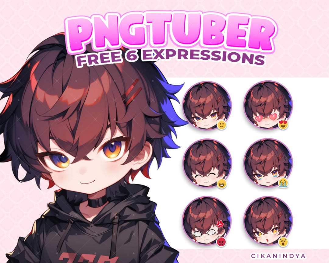 High-quality Pngtuber – Bold Chibi Male Avatar Design - Etsy