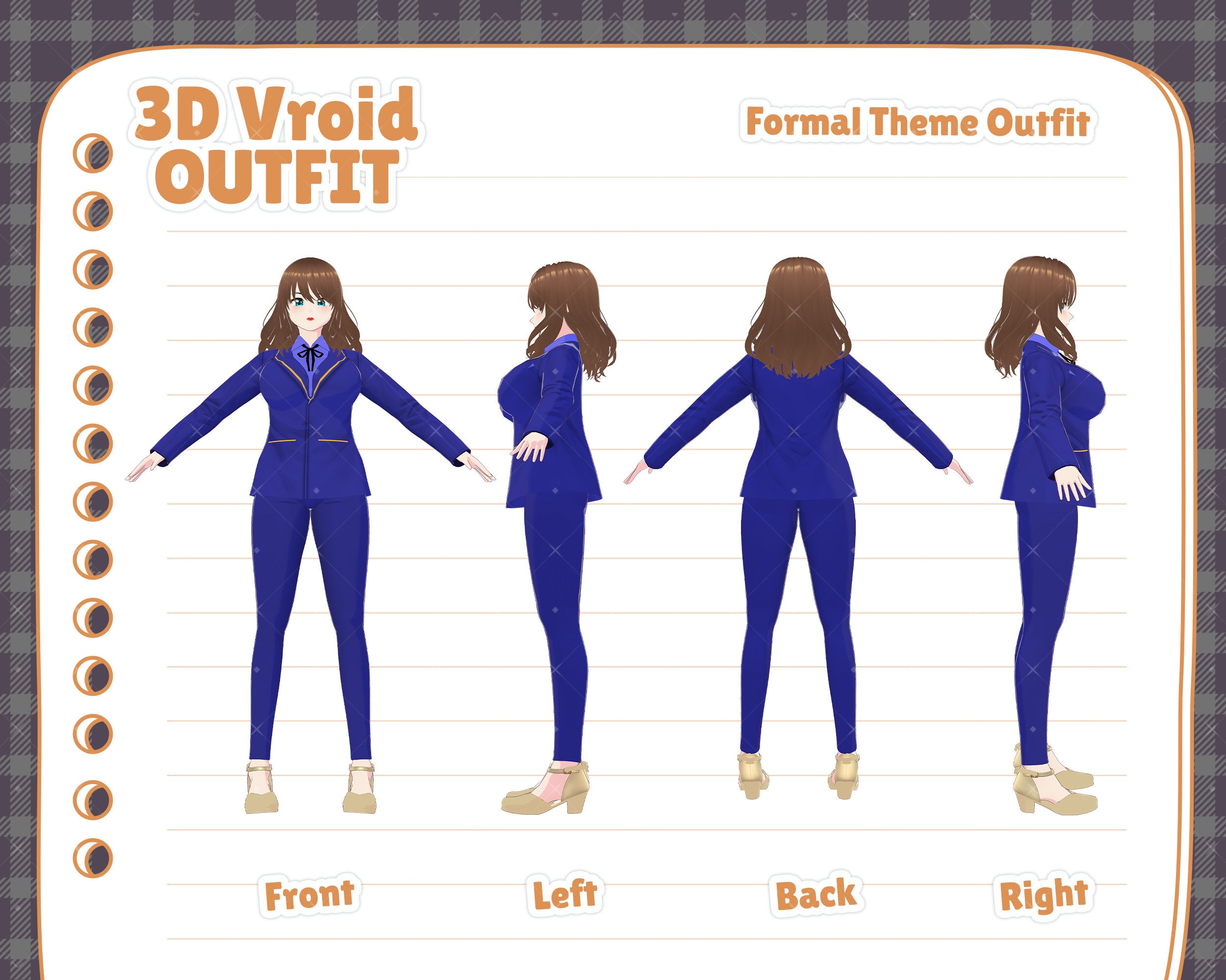 Upgrade Your Vroid Avatar With 3-in-1 Formal Clothing Bundle - Etsy