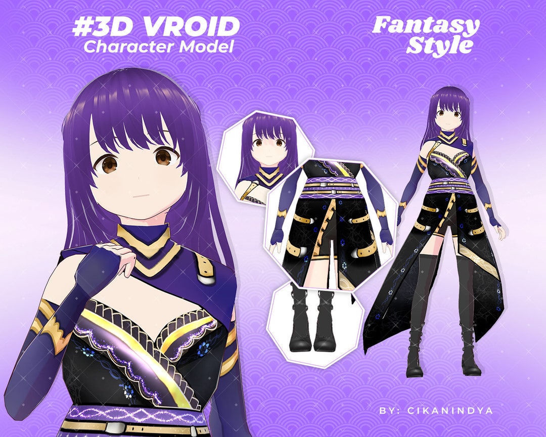 3D Vroid Character, 3d Model, Vtuber Model Free, 3D, Vtuber Model ...