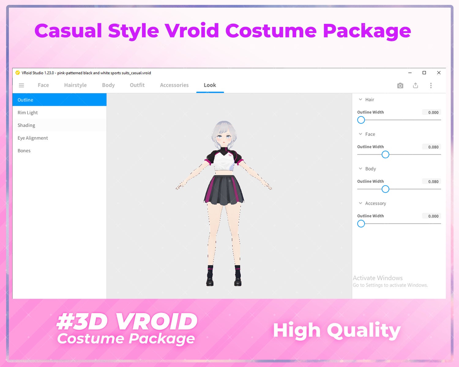Vroid Clothing Pack Vroid Assets Vroid Outfit Cosplay - Etsy