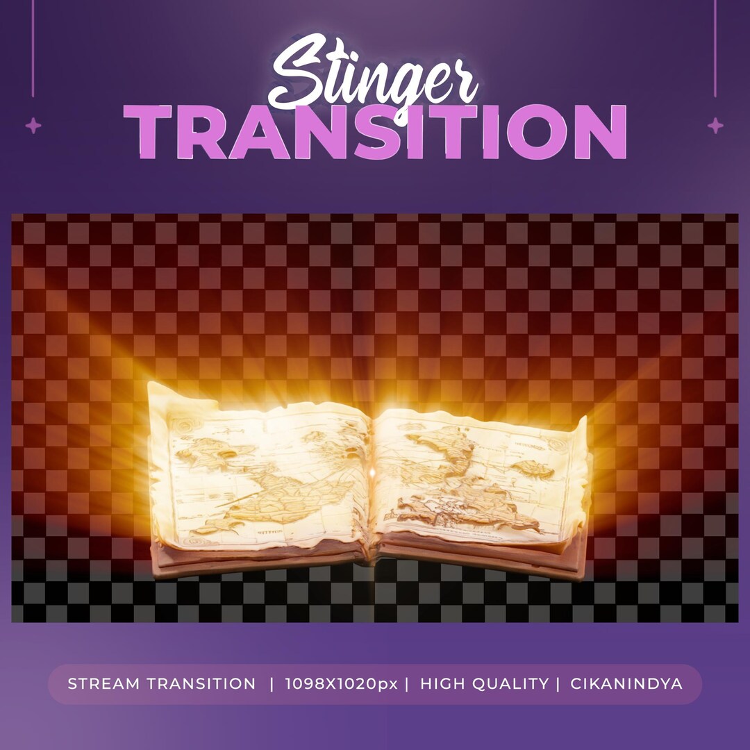 Stinger Transition Book Page | Storybook Fantasy Overlay Animation ...