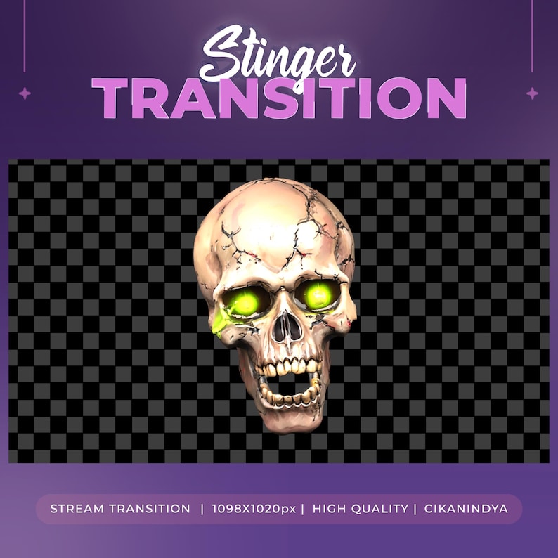 Skull Inferno Stream Transition: Explosive Animated Stinger - Etsy
