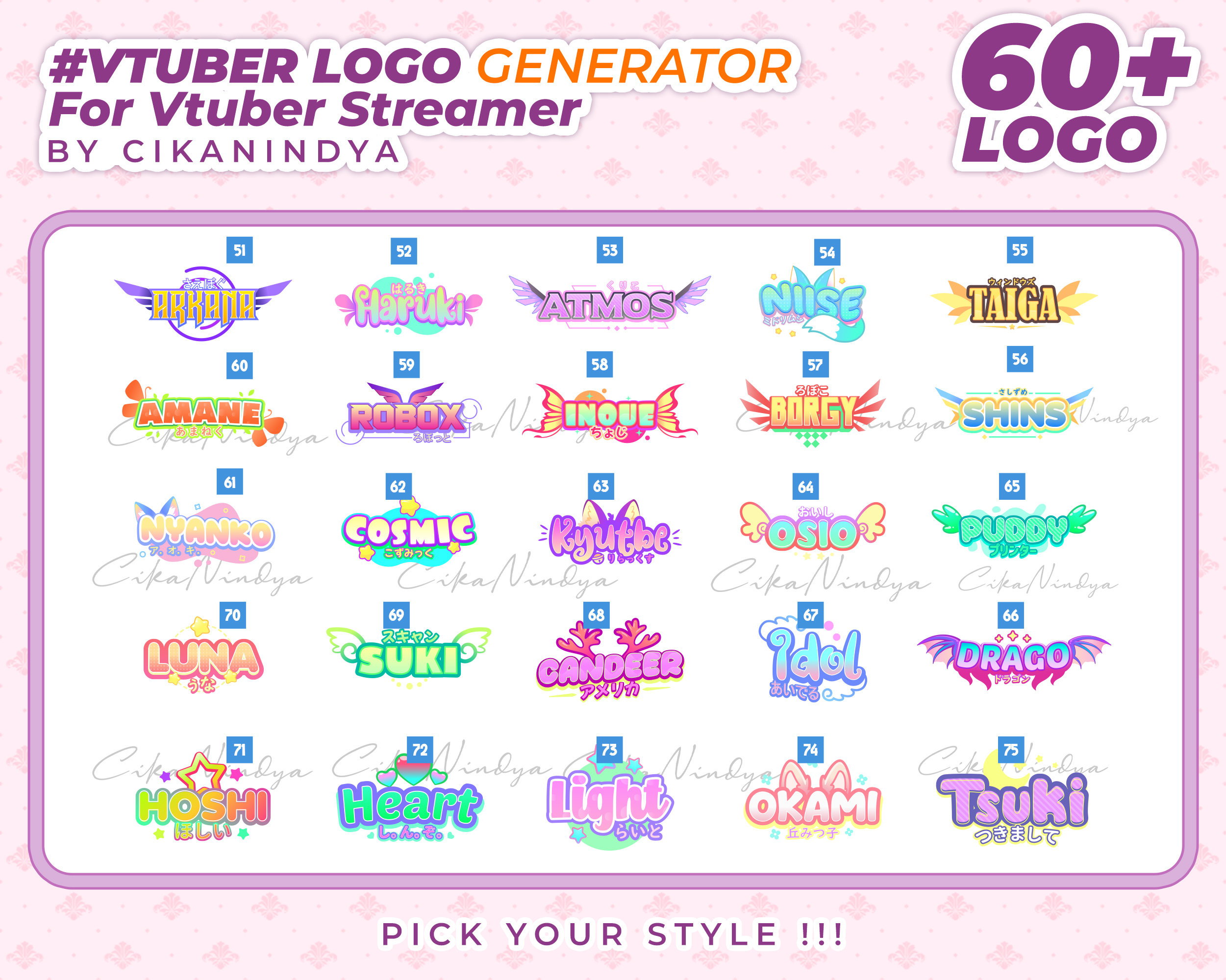 Personalized Cute Logo Templates Design Service Custom Cute - Etsy