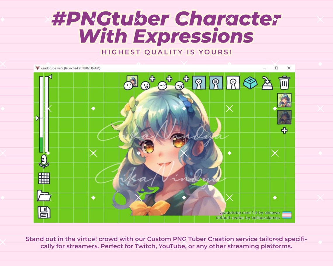 Pngtuber Pngtuber Avatar Pngtuber Premade Pngtuber - Etsy México