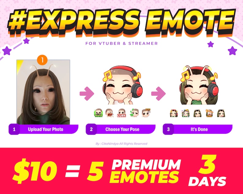 Kawaii Emotes for Twitch Cute Anime Subscriber Emotes Bundle - Etsy