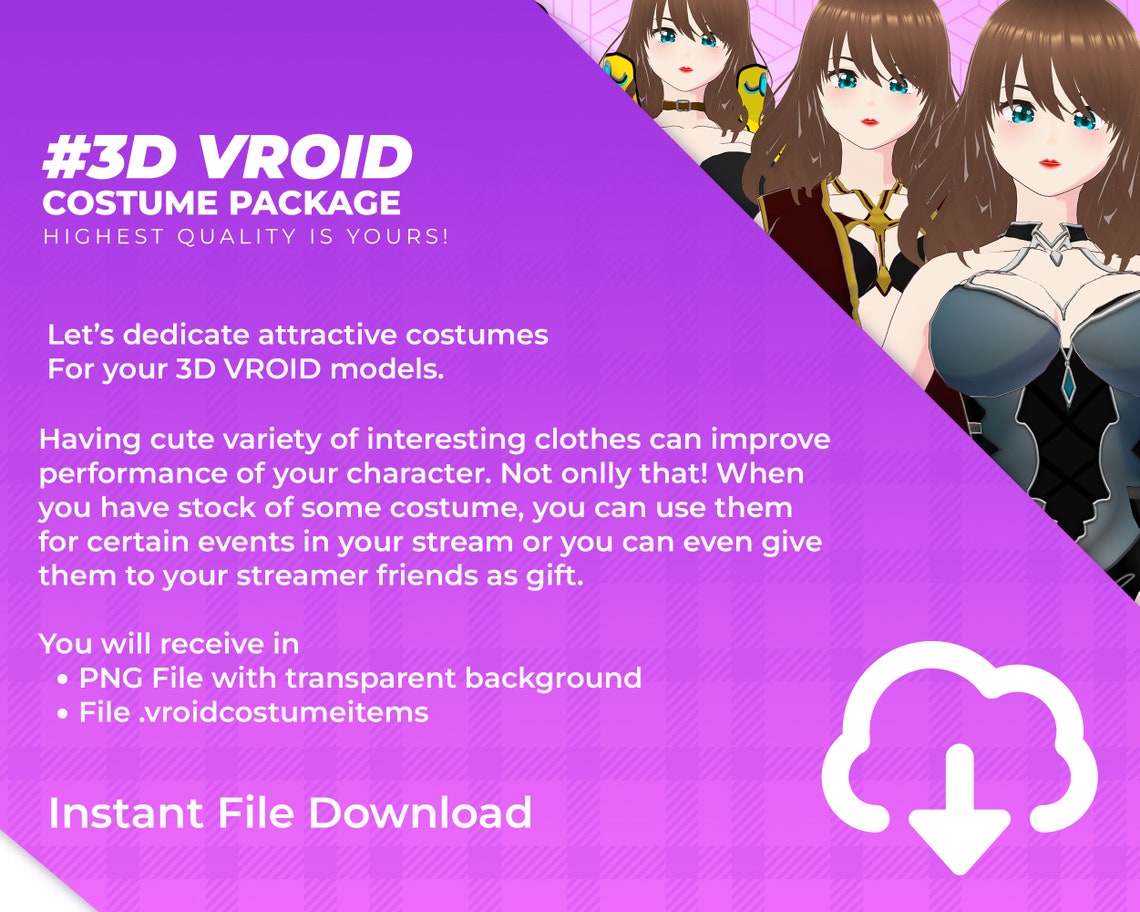 3D Casual Girl Virtual Outfits for Vroid Character 3D Vroid - Etsy