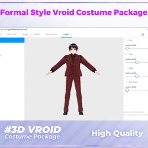 Dress to Impress With Vroid Formal Attire Trio - Vroid Clothing Pack ...