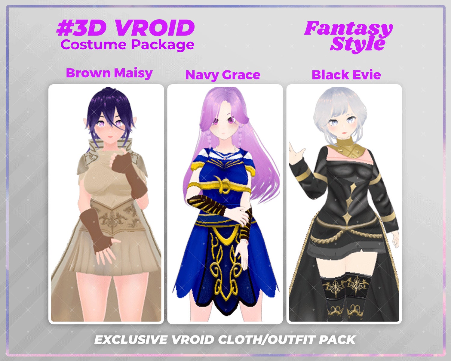 Unleash Your Imagination With a 3-in-1 Vroid Fantasy Wardrobe Vroid ...