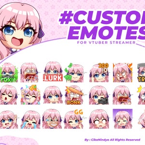Custom Chibi Emotes for Vtuber Streamers - Etsy