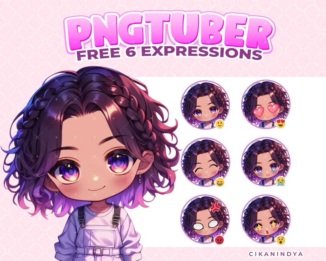 Custom Premade Pngtuber – Chibi Overalls Model With Personality - Etsy
