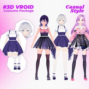 Modern Casual Theme Vroid Clothes for 3D Vroid Models - Vroid Outfits ...