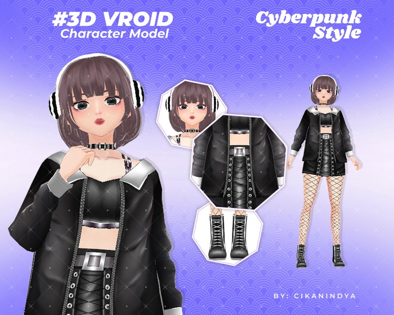 3D Vroid Character, Vtuber Model Epic Avatar Evolution 3D Vroid Model ...