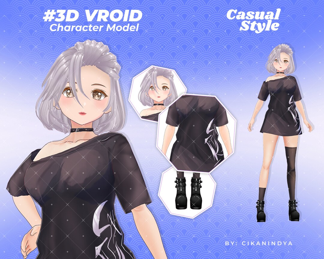 Fantasy Realm Avatar 3D Vroid Girl Gracyla for Fantasy Streamers - 3D ...