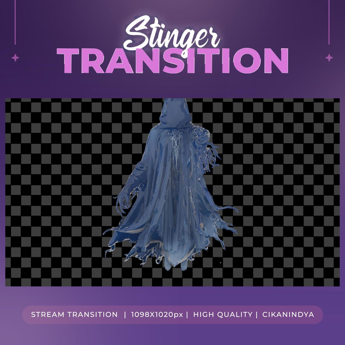 Haunted Cloak Animated Stream Transition: Horror Twitch Overlay - Etsy