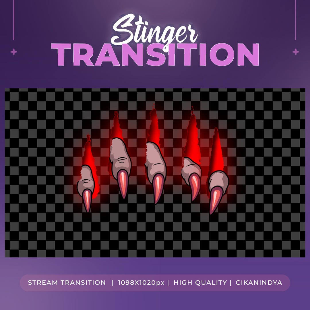 Animated Stinger Transition Brutal Slash | Human Claw V2 Effect for ...