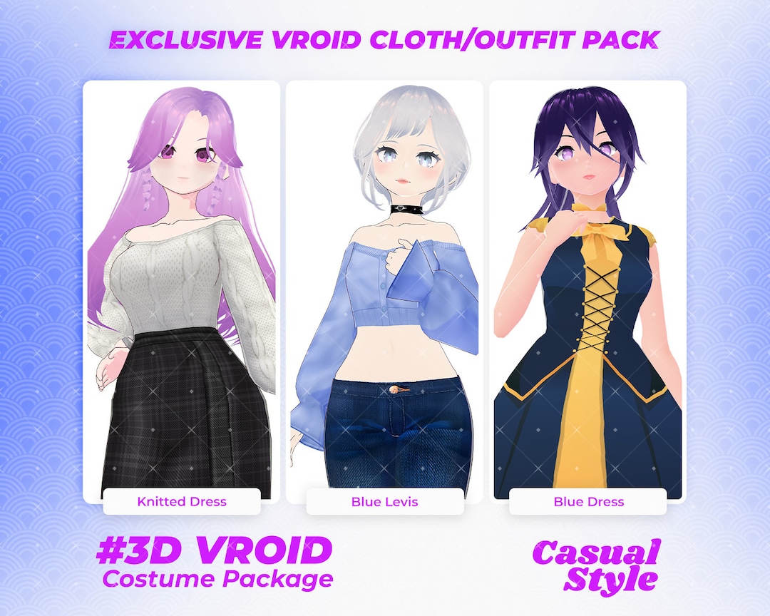 Vroid Clothing Pack, Divas Wardrobe, Virtual Fashion, Influencer ...