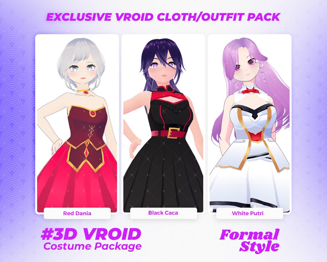 Luxurious Vroid Beauty Dress Collection for Gala Nights - Vroid ...
