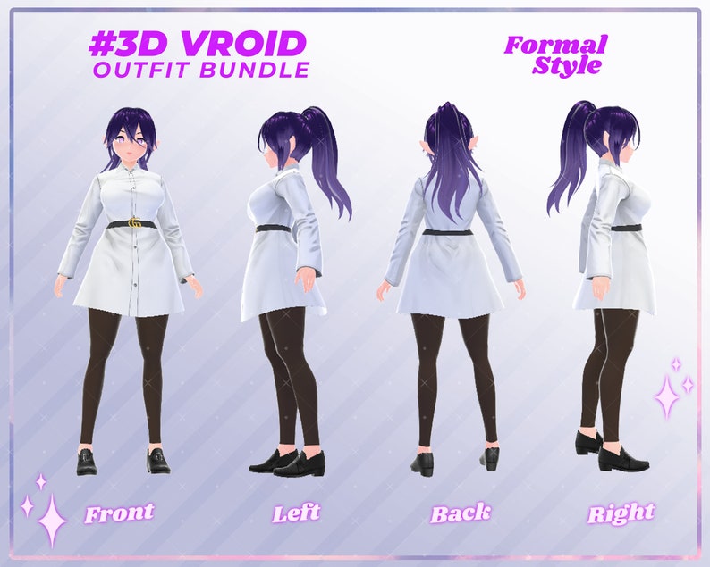 Vroid Clothing Pack Clothes Doll Clothes 3d Vroid Formal - Etsy
