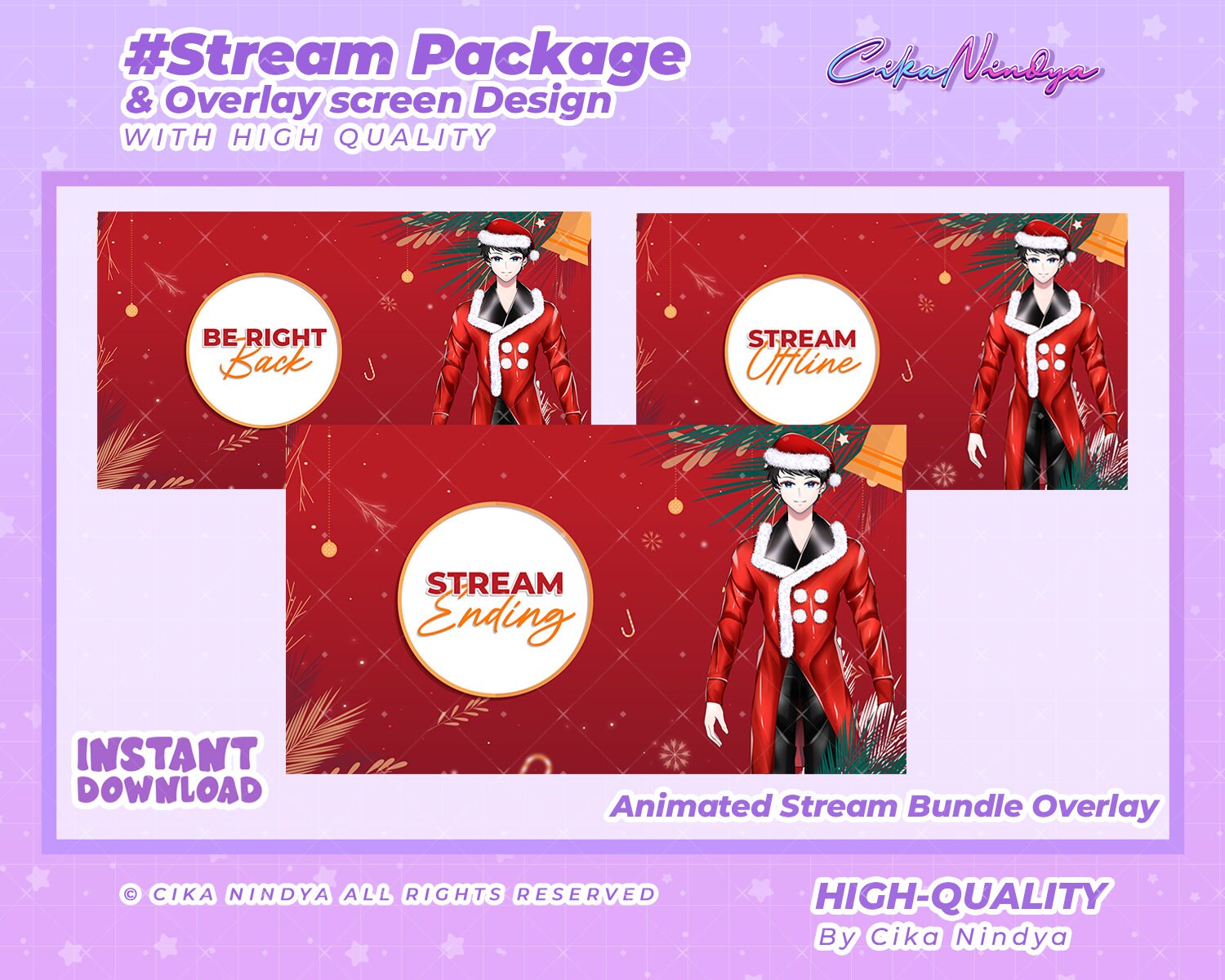 Vtuber Overlay, Virtual Overlay Set, Digital Interaction Dynamic ...