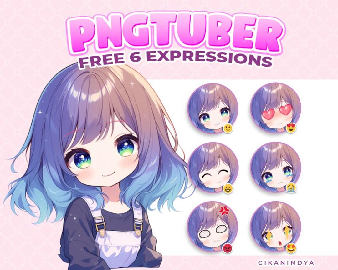 Chibi Blue Overalls Pngtuber – Premade Animated Anime-style Model - Etsy