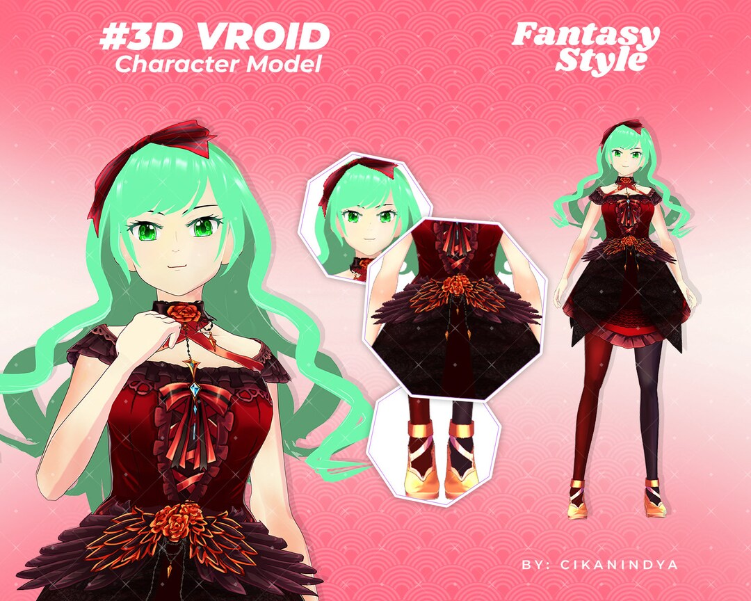 3D Vroid Character, Vtuber Model, 3d Model Commission, Vroid ...