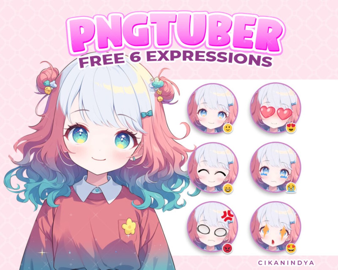 PNG Tuber | Rainbow Spark the Charming Smile | Get 6 Poses | Premade ...