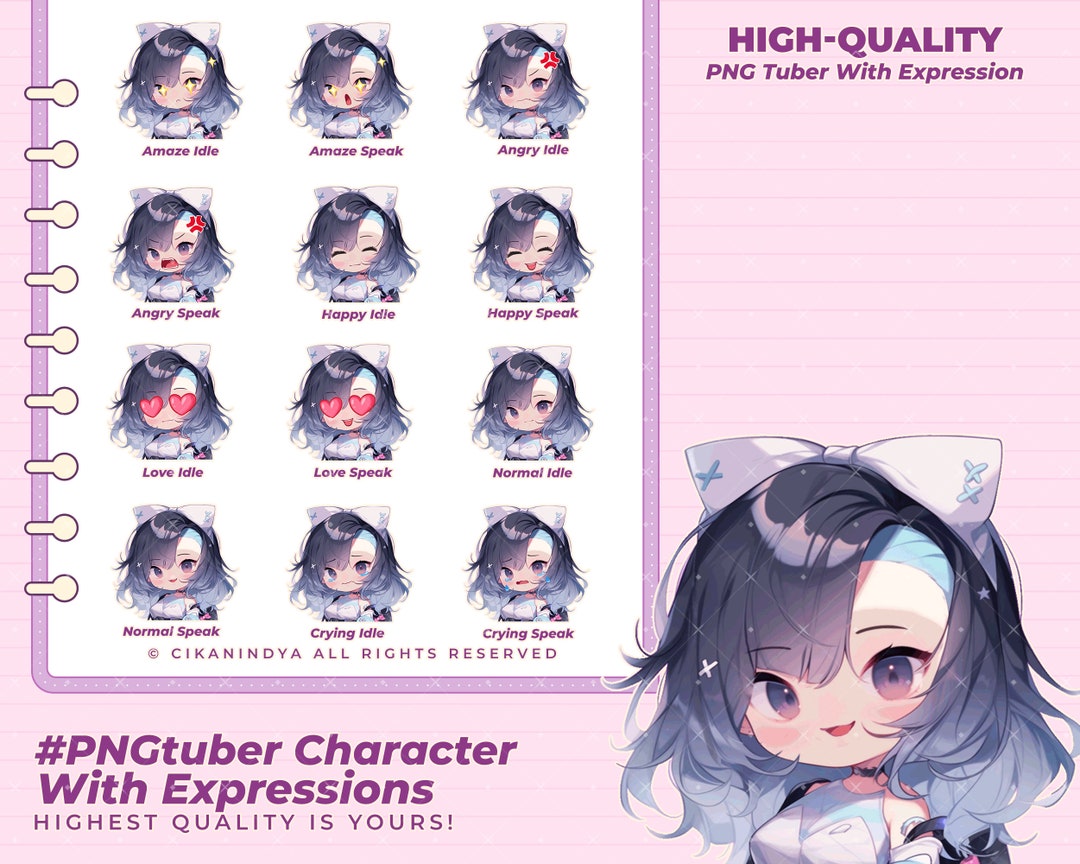 PNG Tuber | Chibi Stream Magic With Adorable PNG Tuber Avatar Girl for ...