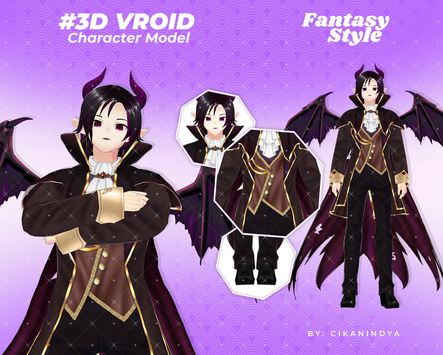 3D Vroid Character, Vtuber Model Free, 3d Model, Vtuber Model, Vroid ...