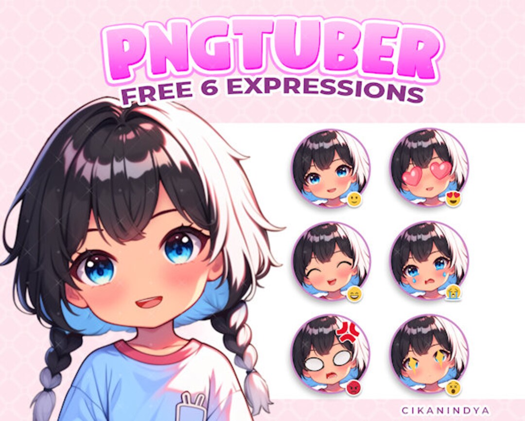 PNG Tuber | Adorable PNG Tuber With Braided Hair Wearing a Blue Outfit ...