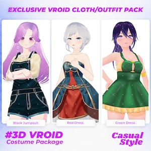 Fun and Lively Casual Outfits - Vroid Clothing Pack, Girl's Wardrobe ...