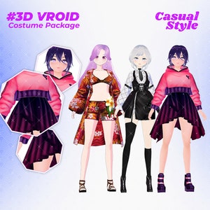 Vroid Clothing Pack, Vroid Assets, Vtuber Style, Female Clothes ...