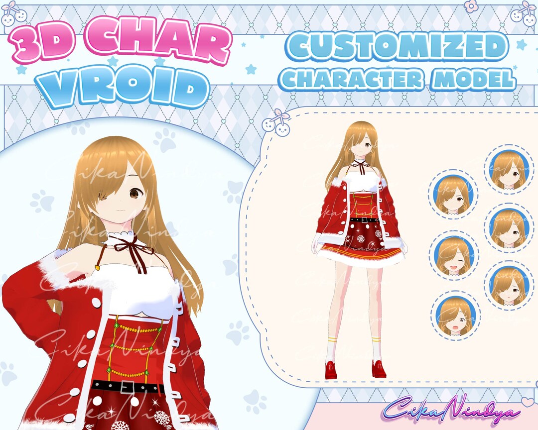 3D Vroid Character Vtuber Model Free Virtual Streamer - Etsy