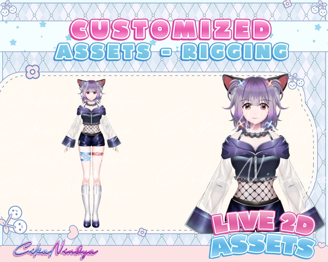 Vtuber Assets Live2d Asset Design Asset Twitch Assets - Etsy
