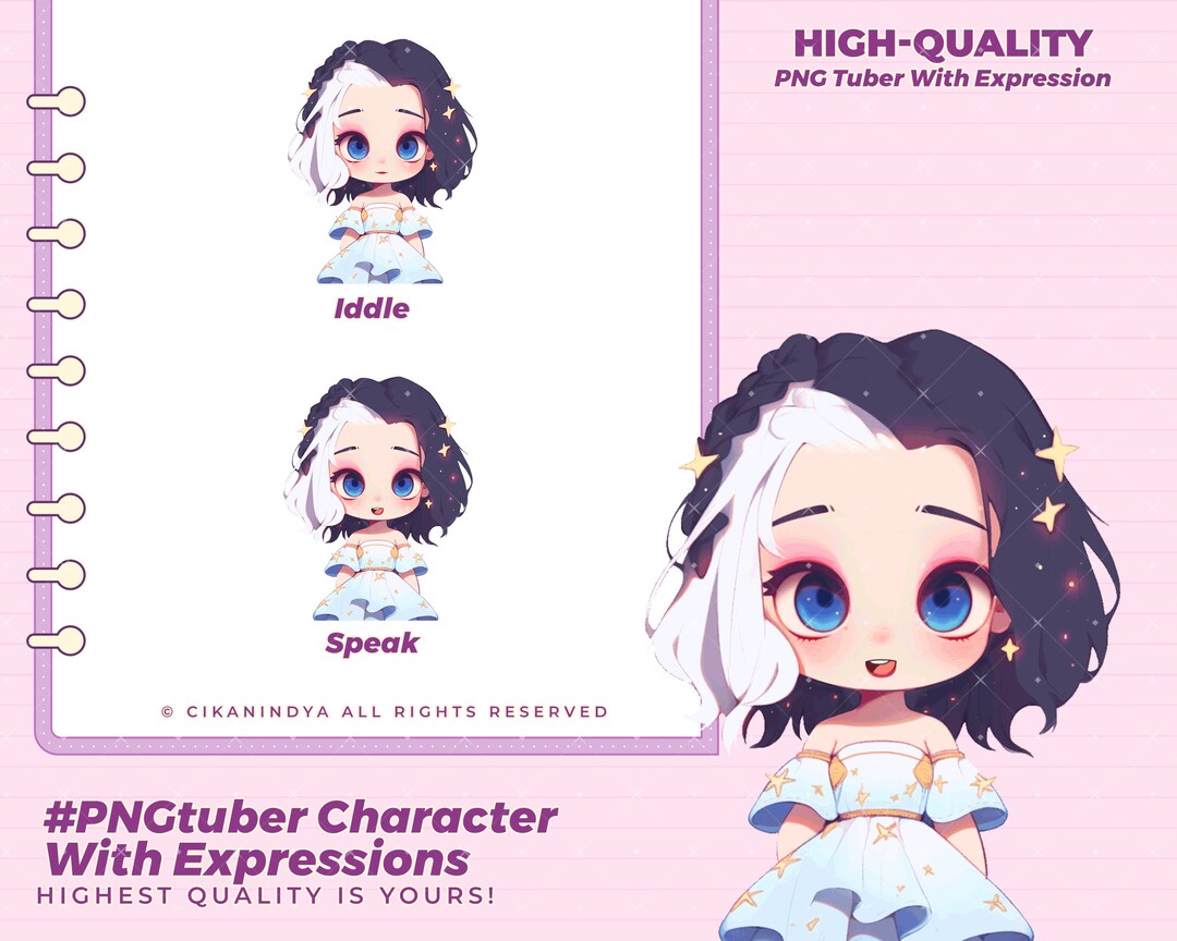 PNG Tuber | Virtual Chibi Companions: Adorable PNG Tuber for Streamers ...