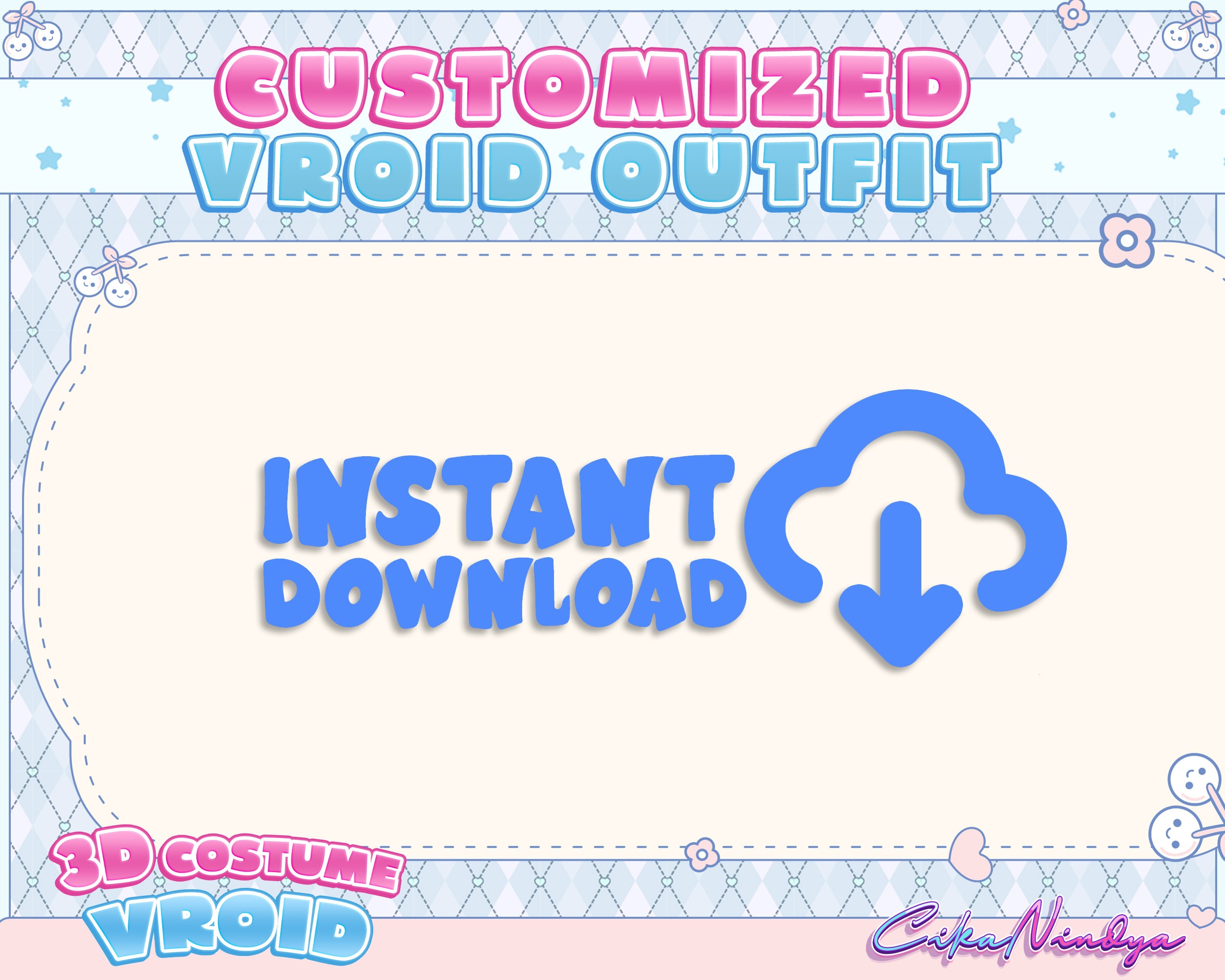 Enhance Your Vroid Character's Style With 3D Vroid Costume - Etsy